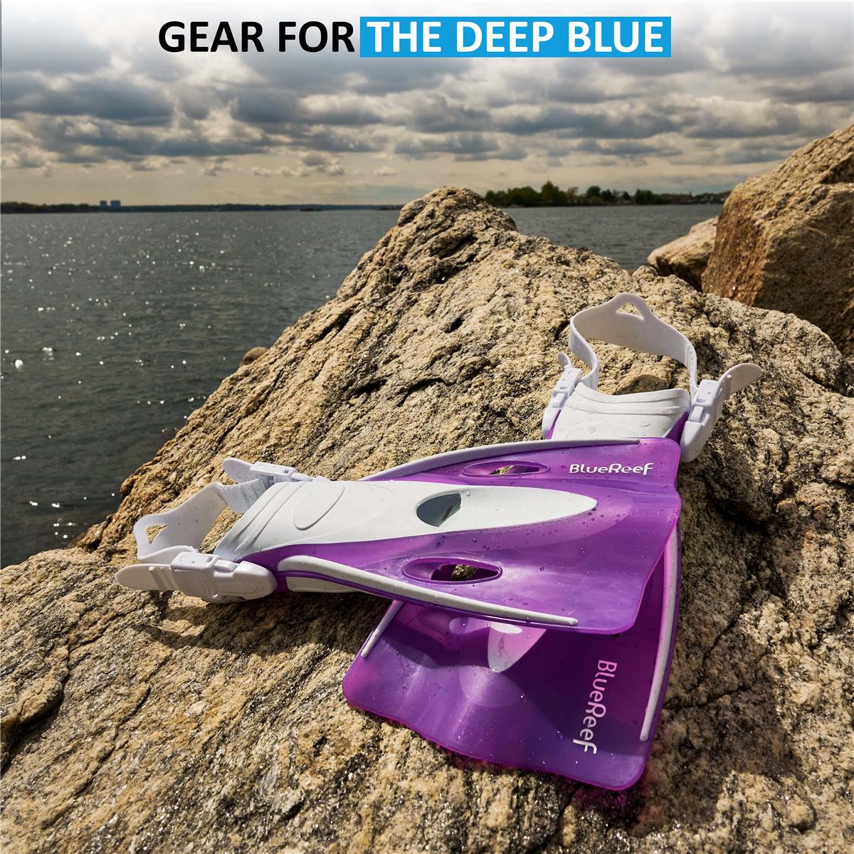 Blue Reef Adjustable Bay Kids Fins | eBay