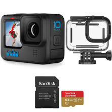 GoPro HERO10 Action Camera Dive Bundle with 64GB Memory Card - Scuba