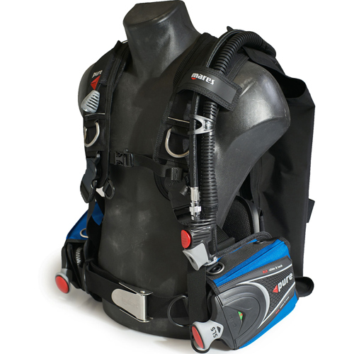 Used Mares Pure SLS BCD Blue Large Item# 30578 - Scuba