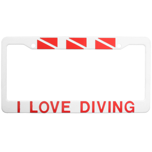 I Love Diving License Plate Frame DA95 - Scuba