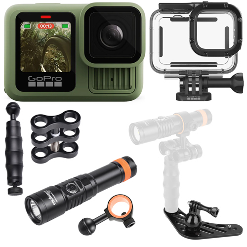 GoPro HERO13 Dive Tray/Light/Mount Bundle BLRMBPKK - Scuba