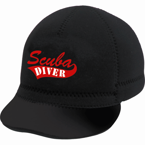 Squid Cap with Scuba Diver Logo, Black CAP061 - Scuba