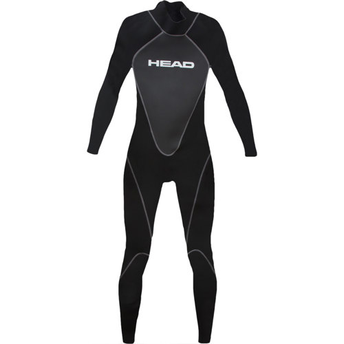 Head Wave 3/2mm Men's Full Wetsuit, Black - Scuba