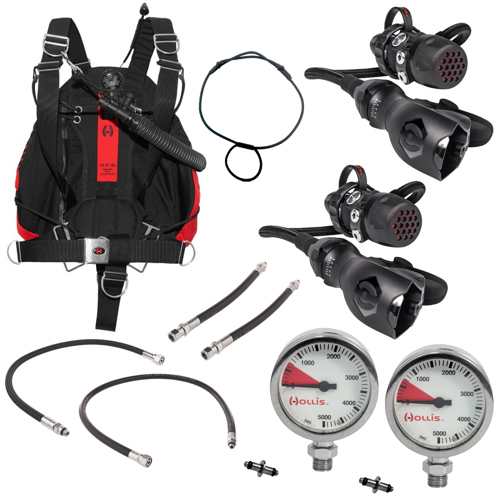 Hollis SMS K2 Dual Sidemount Regulator Package - Scuba