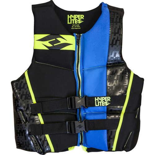 Hyperlite Men's Prime Neo Vest, Black/Blue/Lime - Scuba