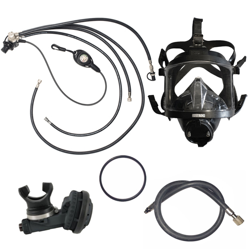 Interspiro Divator Mask, RS4 Yoke Regulator, Breathing Valve, Hose and ...