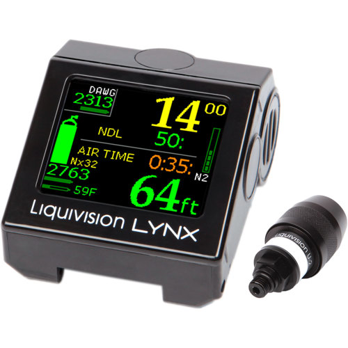Liquivision Lynx Dive Computer Complete with Charger Kit LV-ES-LXU2-BLK-KIT