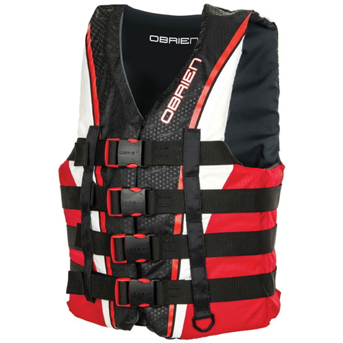 O'Brien Men's 4-Buckle Nylon Pro Life Jacket, Blue - Scuba