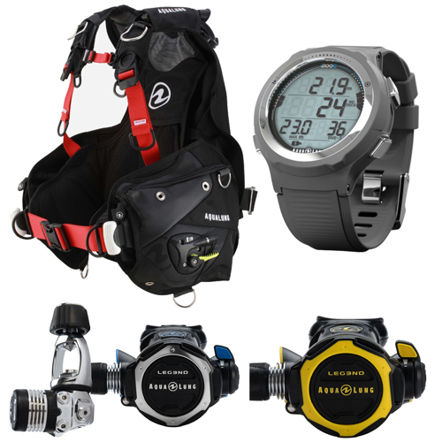 Aqualung Axiom Men's BCD with Leg3nd Regulator, Leg3nd Octopus & i200C ...