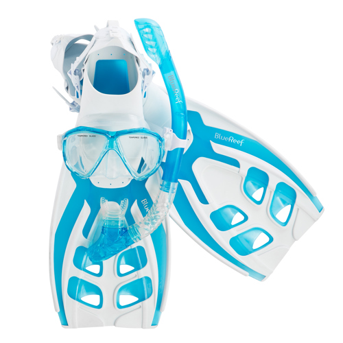 Blue Reef Valiant Snorkeling Set Small/Medium Turquoise PCKBLRVMTQ1