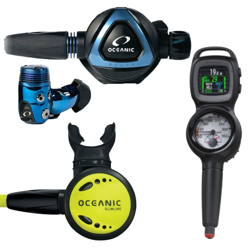 Oceanic Delta 50 Yoke, Slimline Octo, I330R Reg Package - Scuba