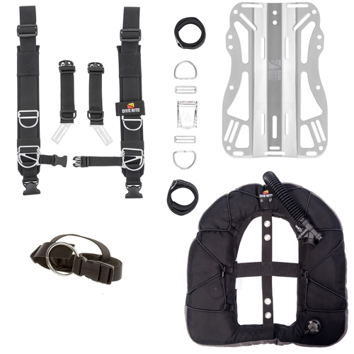 Dive Rite Transplate Double Tank with Rec EXP Wing Wing - Scuba