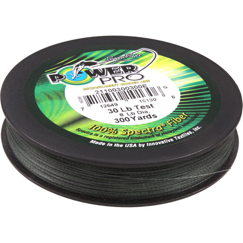Power Pro Braided Line, 300 yds. (274.3m), Moss Green - Scuba