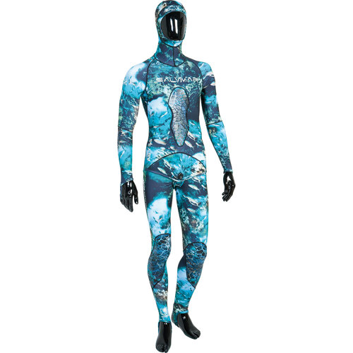 Salvimar Abyss 2 Piece Rash Guard, Black/Blue Camo - Scuba