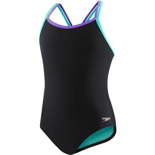 Speedo Girl's Crossback One-Piece Swimsuit - Scuba