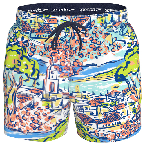 Speedo Print Redondo Edge Volley 14" Boardshorts for Men - Scuba
