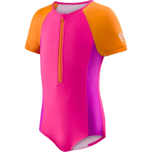 Speedo Short Sleeve Zip One Piece - Scuba