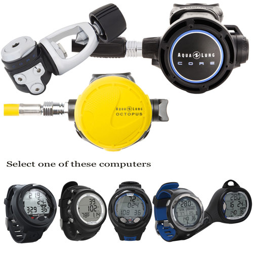 Aqua Lung Core Regulator and Calypso Octopus + Computer - Scuba