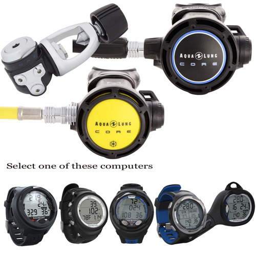 Aqua Lung Core Regulator and Octopus + Computer - Scuba
