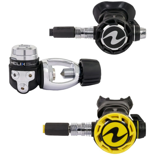Aqualung Helix Compact Pro Stage 3 Yoke Regulator Set RQ137000 - Scuba