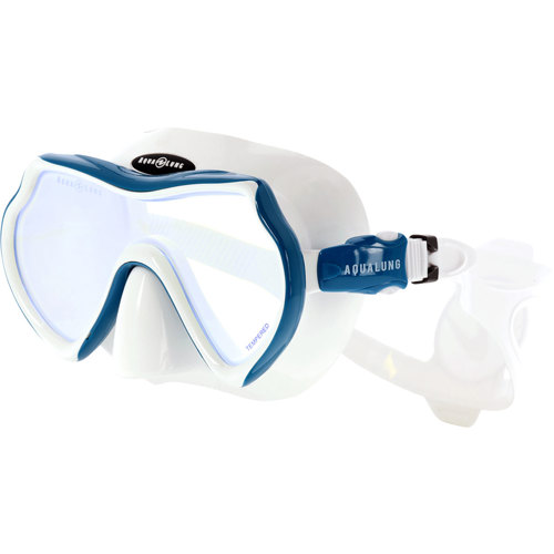 Aqualung Mistique DS Mask White/Petrol/Blue HD Mirror - Scuba
