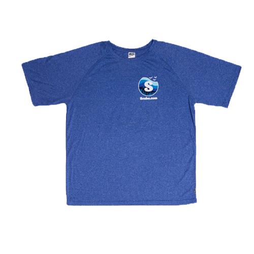 UZZI Heather Conference Printed Logo T-Shirt - Scuba