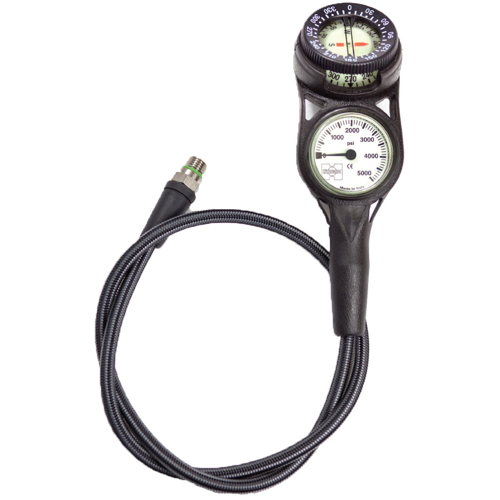 Highland by XS Scuba Miflex Pressure Gauge/Compass Combo HL307 - Scuba Highland by XS Scuba Miflex Pressure Gauge/Compass Combo HL307 - Scuba