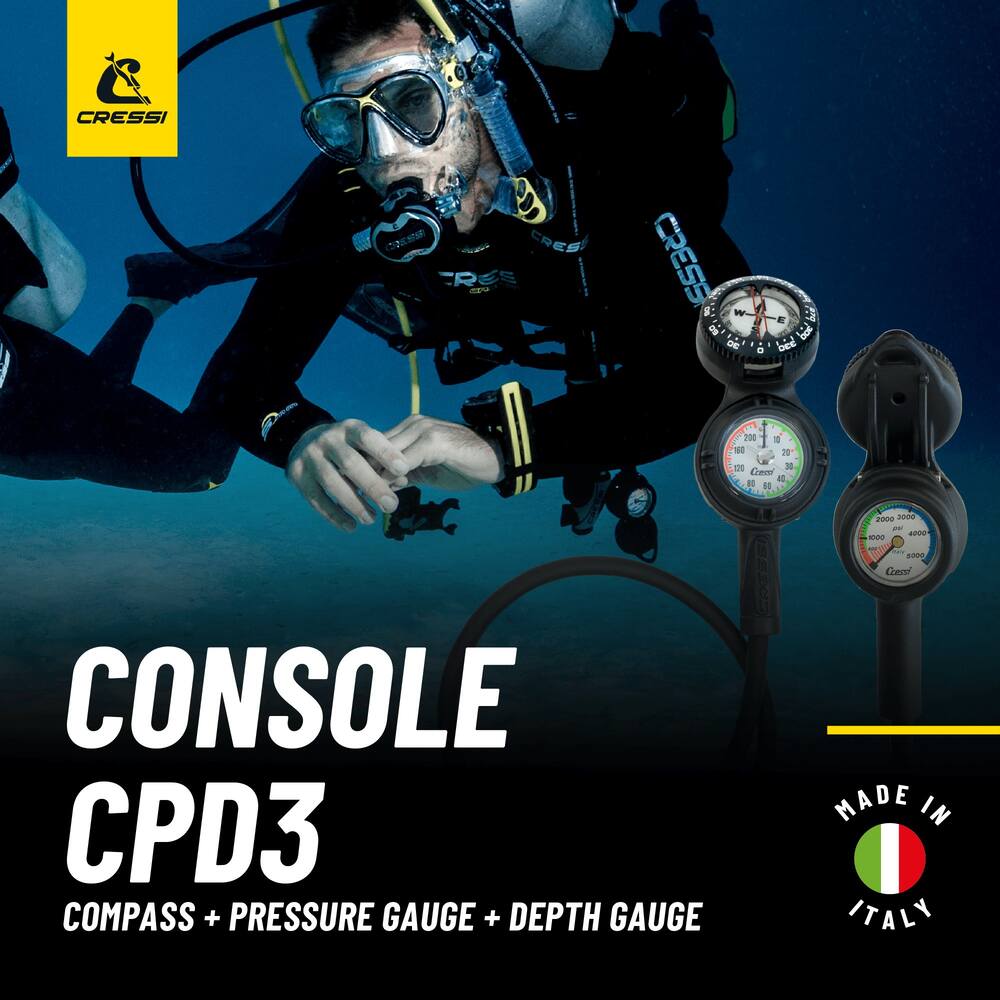 Cressi Console CPD3 Analogic Depth & Pressure Gauge